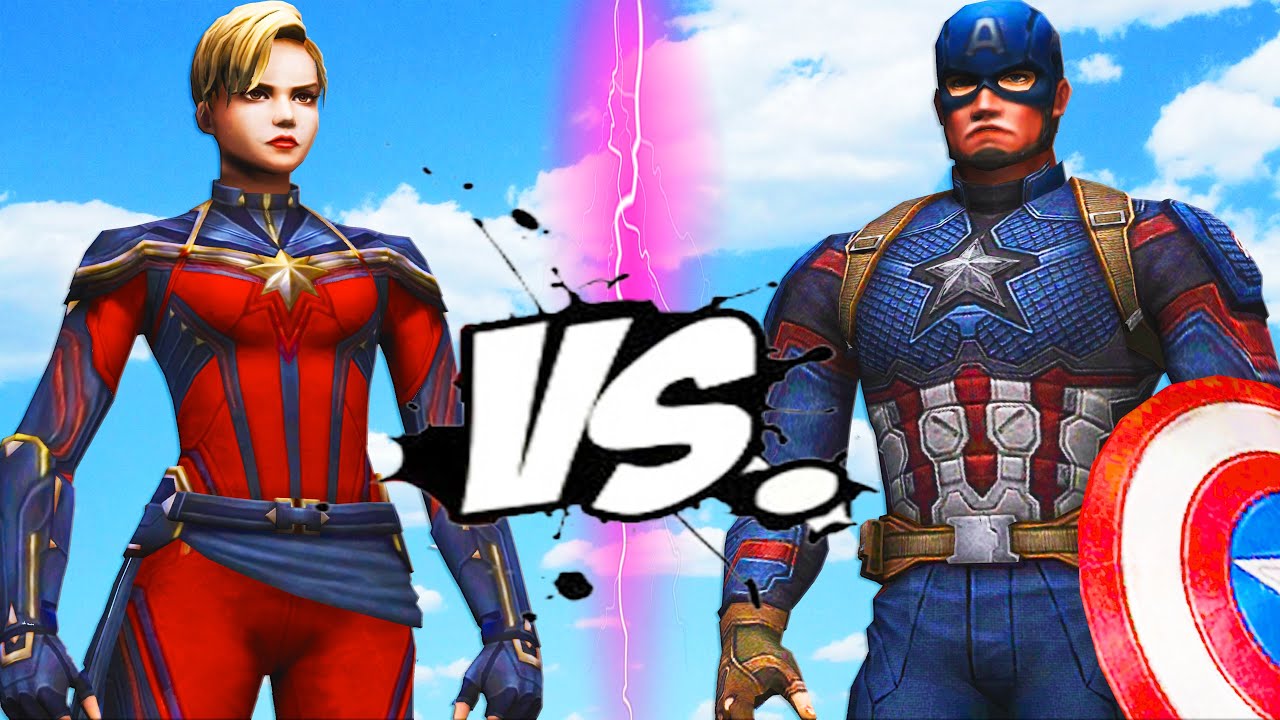 CAPTAIN MARVEL VS CAPTAIN AMERICA - EPIC BATTLE - YouTube