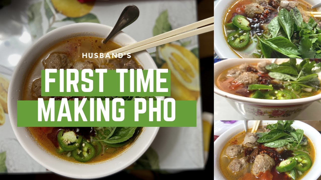 How to make pho in 3 minutes || HUSBAND FIRST TIME MAKING PHO 🍲 🤦‍♀️ ...