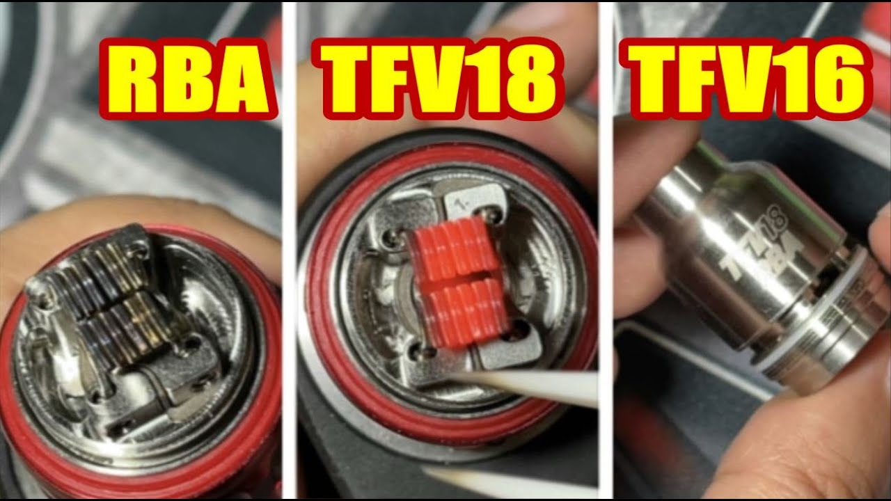 RBA TF18 DOUBLE COIL TFV16 WOTOFO SMOK RECONSTRUCTIBLE - YouTube