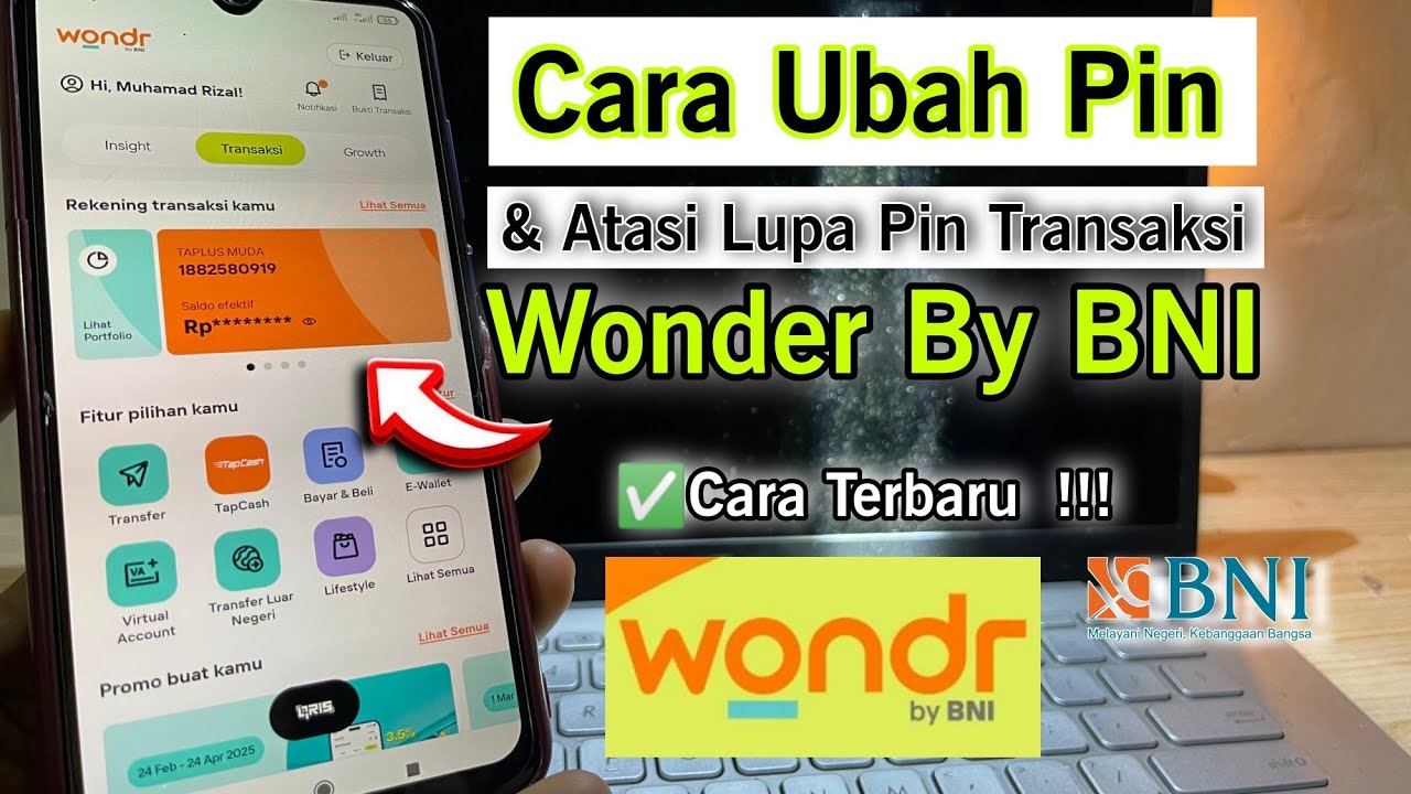 Cara mengubah pin dan atasi lupa pin transaksi di wonder by BNI - YouTube