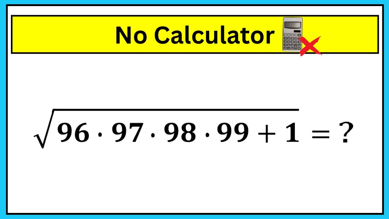 Nice Square Root Math Problem | No Calculator - YouTube