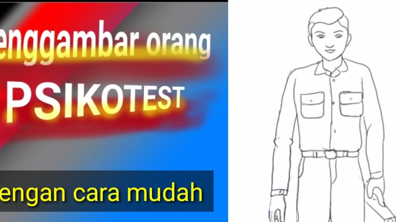 Menggambar orang psikotes dengan cara mudah - YouTube