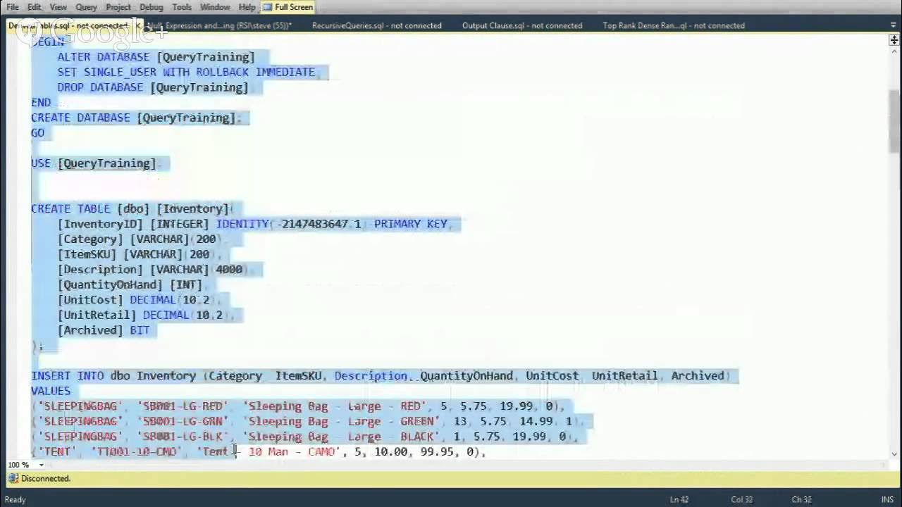 Free Weekly SQL Server Training: 70-461 Section 1 Review - YouTube