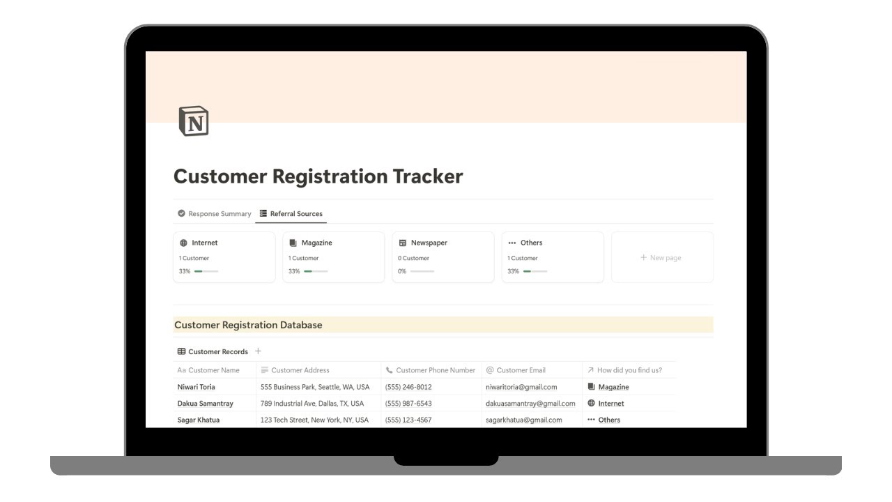 Customer Registration Tracker | How to track customer registrations in ...