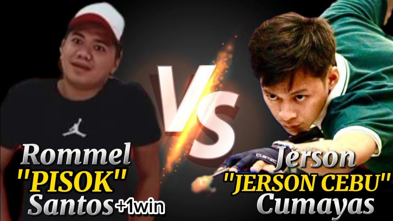 Jerson "JERSON CEBU" Cumayas 🆚 Rommel "PISOK" Santos +1win partida 🎱 10 ...