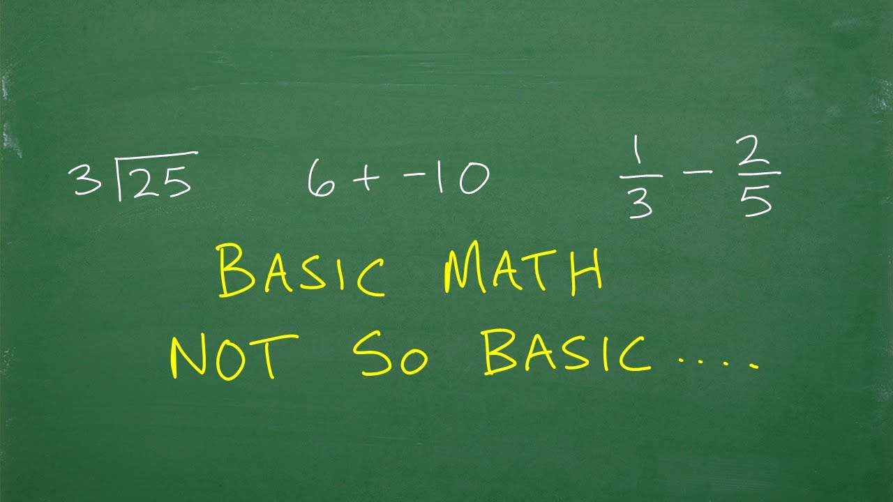 Basic Math is NOT so Basic…What Most People Miss…. - YouTube
