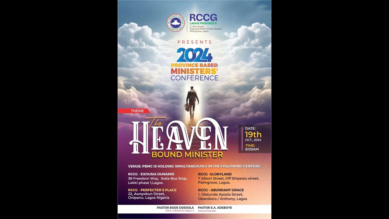 RCCG Lagos Province 8 Ministers Conference 2024 - "The Heaven Bound ...