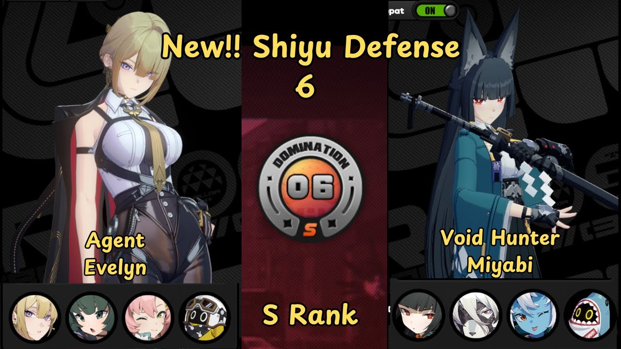 New!! Shiyu Defense 6 Agent Evelyn & Void Hunter Miyabi S rank | Zenless Zone Zero Ver 1.7 - YouTube