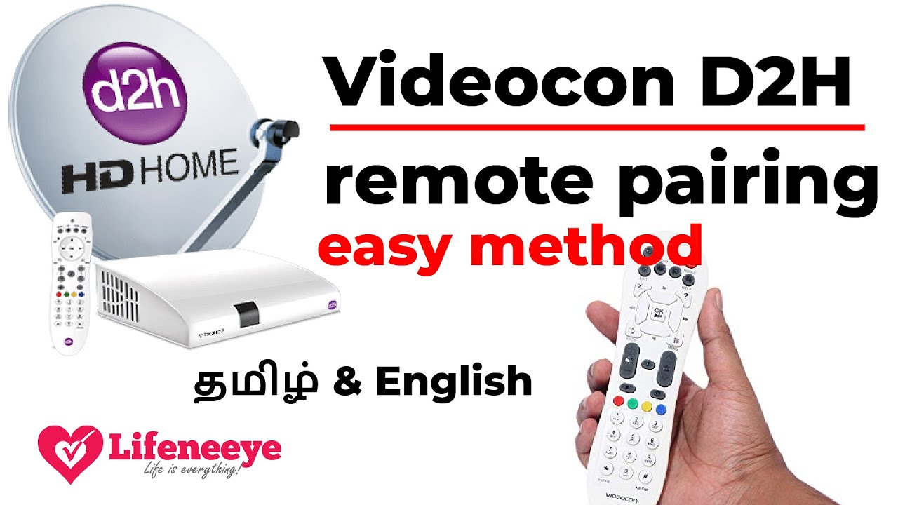 Videocon d2h remote pairing in English and Tamil, easy method - YouTube