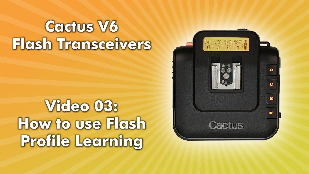 Cactus V6 - 03 - How to use Flash Profile Learning - YouTube