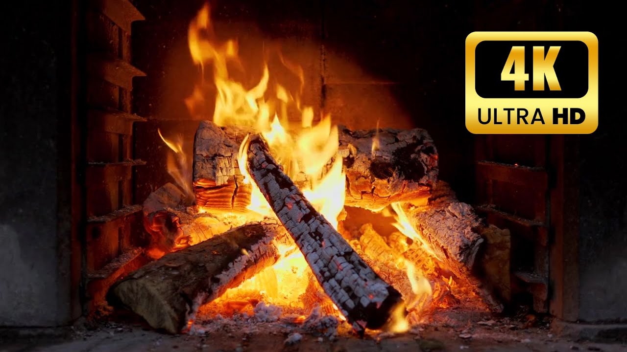 🔥 Cabin Fireplace 4K — Realistic Wood Burning Ambience for Any Space ...