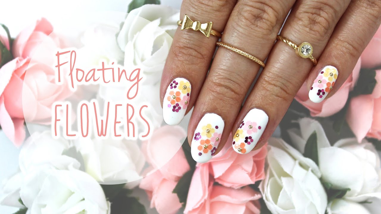 Boho Nails| Floating Flowers ♡ - YouTube