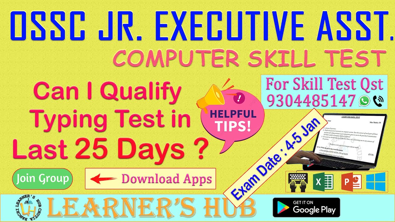 OSSC JR. EXECUTIVE ASSISTANT 2022 Typing Test Preparation Tips ...