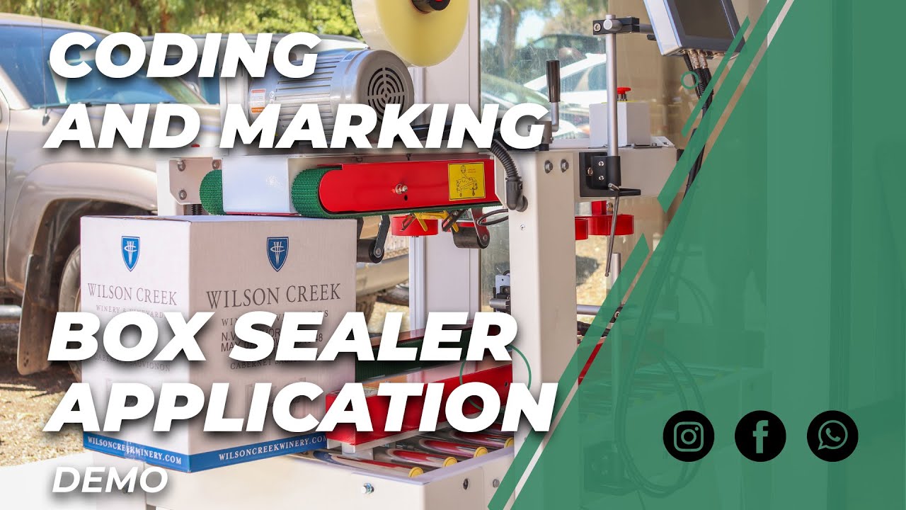 Coding and Marking on a Box Sealer - YouTube