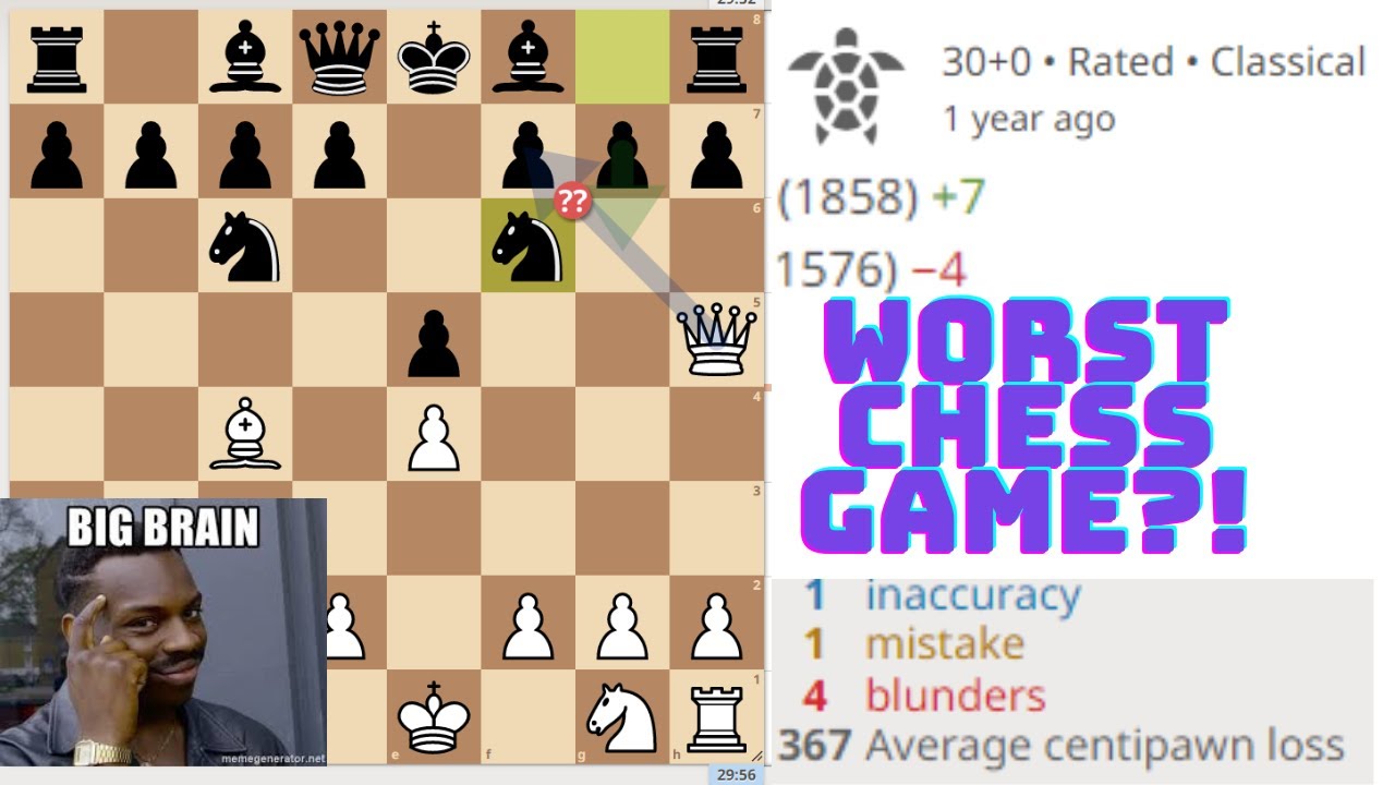 Worst Chess Game Ever?! | Chess Memes Video🤣 - YouTube