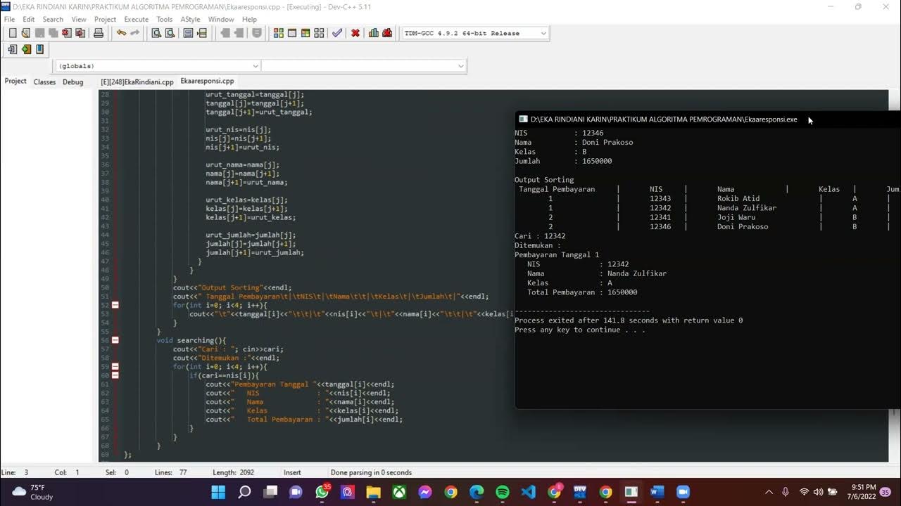 RESPONSI ALGORITMA PEMROGRAMAN - YouTube