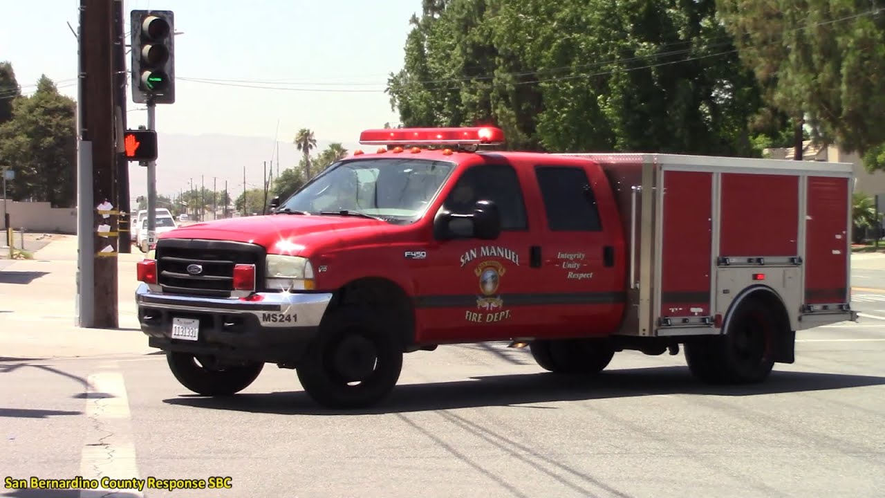 (RARE) San Manuel Casino FD, Medic Squad 241 Responding In Cal Fire ...