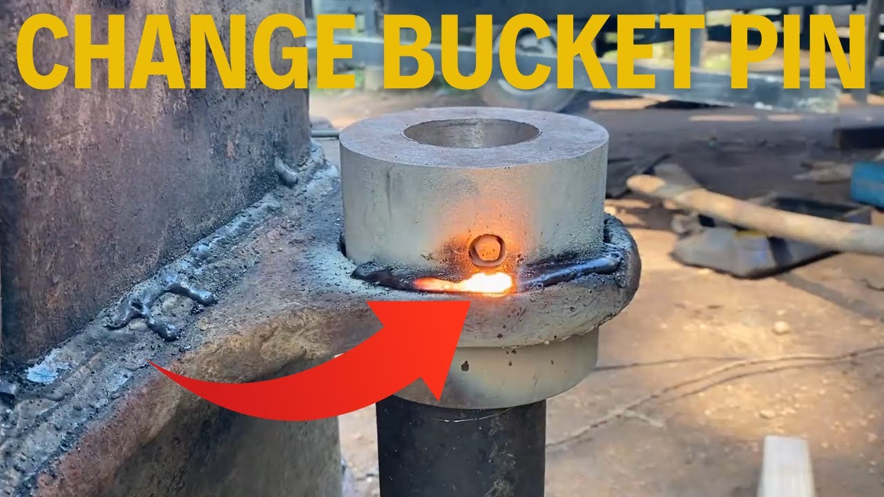 How To Replace Worn Out bucket Pin | Perfect Excavator Welding Repair ...
