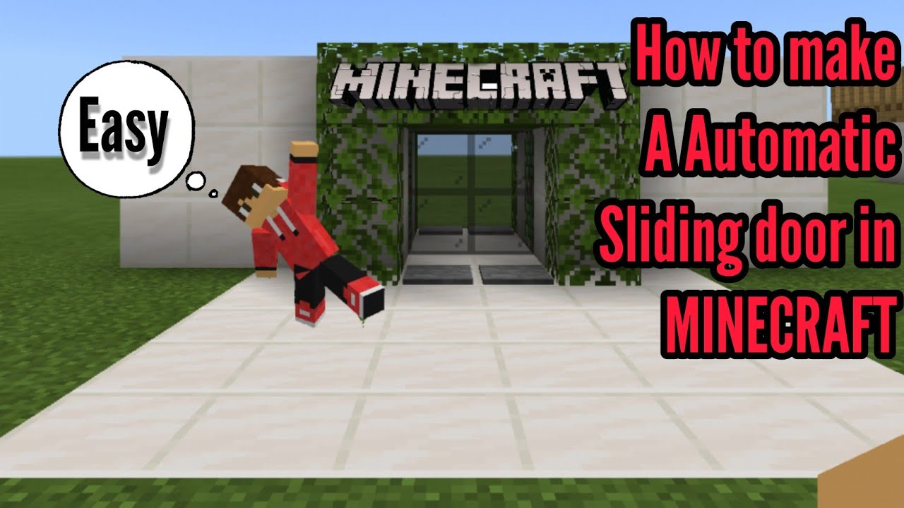 How to make a automatic sliding door in Minecraft | Blaze Gaming - YouTube