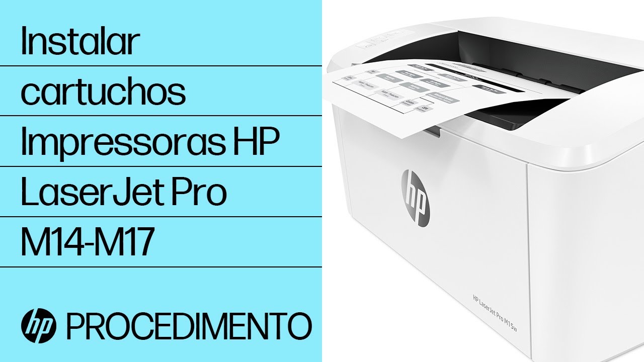 Instalar cartuchos | Impressoras HP LaserJet Pro M14-M17 | HP - YouTube