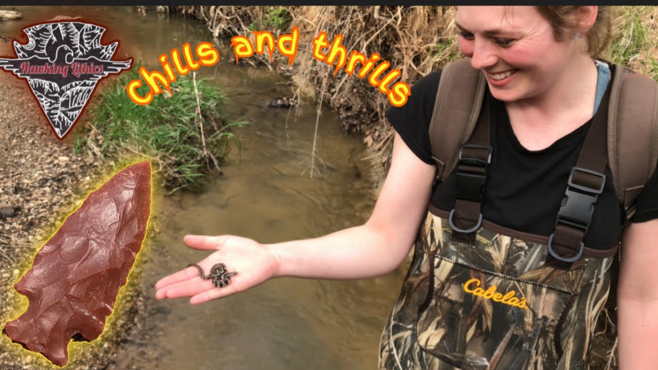Hawking Lithics arrowhead hunting #100 chills and thrills - YouTube