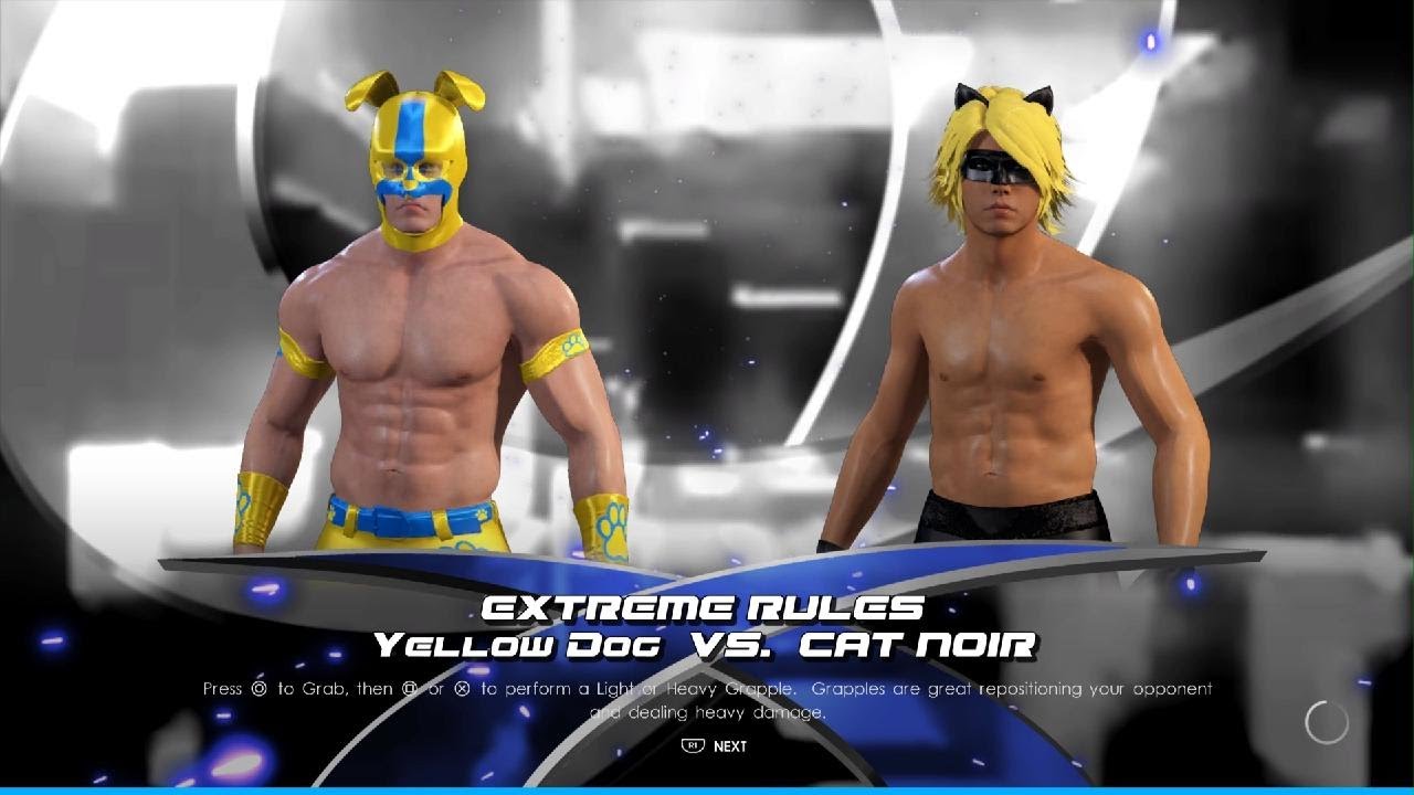 WWE 2K22 Yellow Dog vs Cat Noir - YouTube