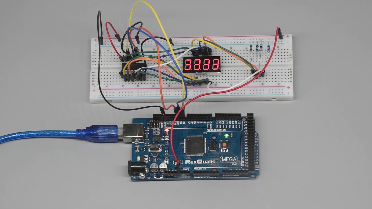 Lesson 9 Four Digital Segment Display - YouTube