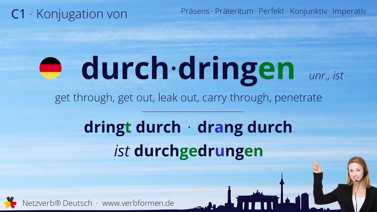 Konjugation Verb „durchdringen“ (unr., ist) - alle Zeitformen ...