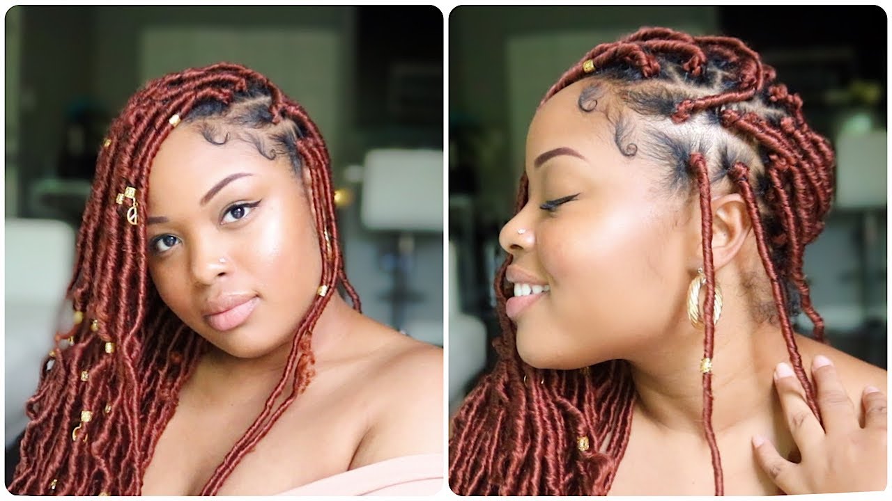 The Little Mermaid Inspired Faux Locs Tutorial (Wrap Method) - YouTube