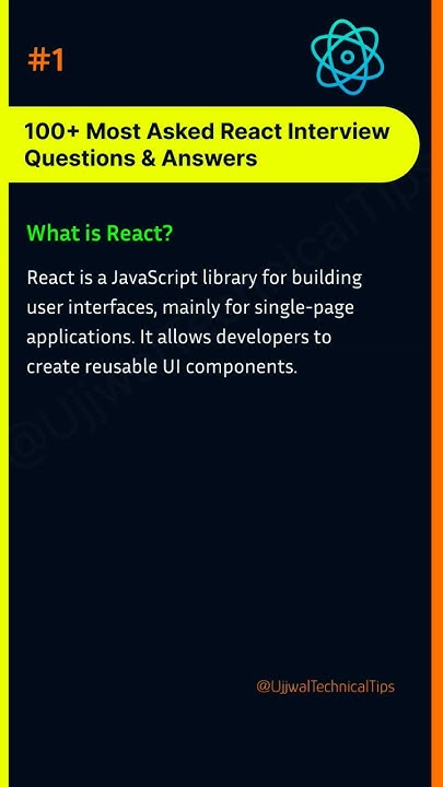 🎯100+ Most Asked React Interview Questions & Answers || What is React? || #viralvideo # ...