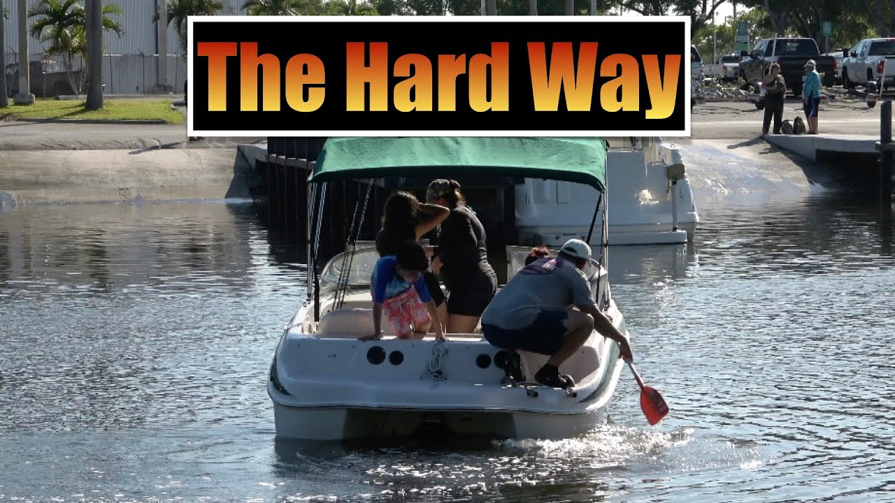 Getting to the Dock the Hard Way | Miami Boat Ramps | Black Point - YouTube