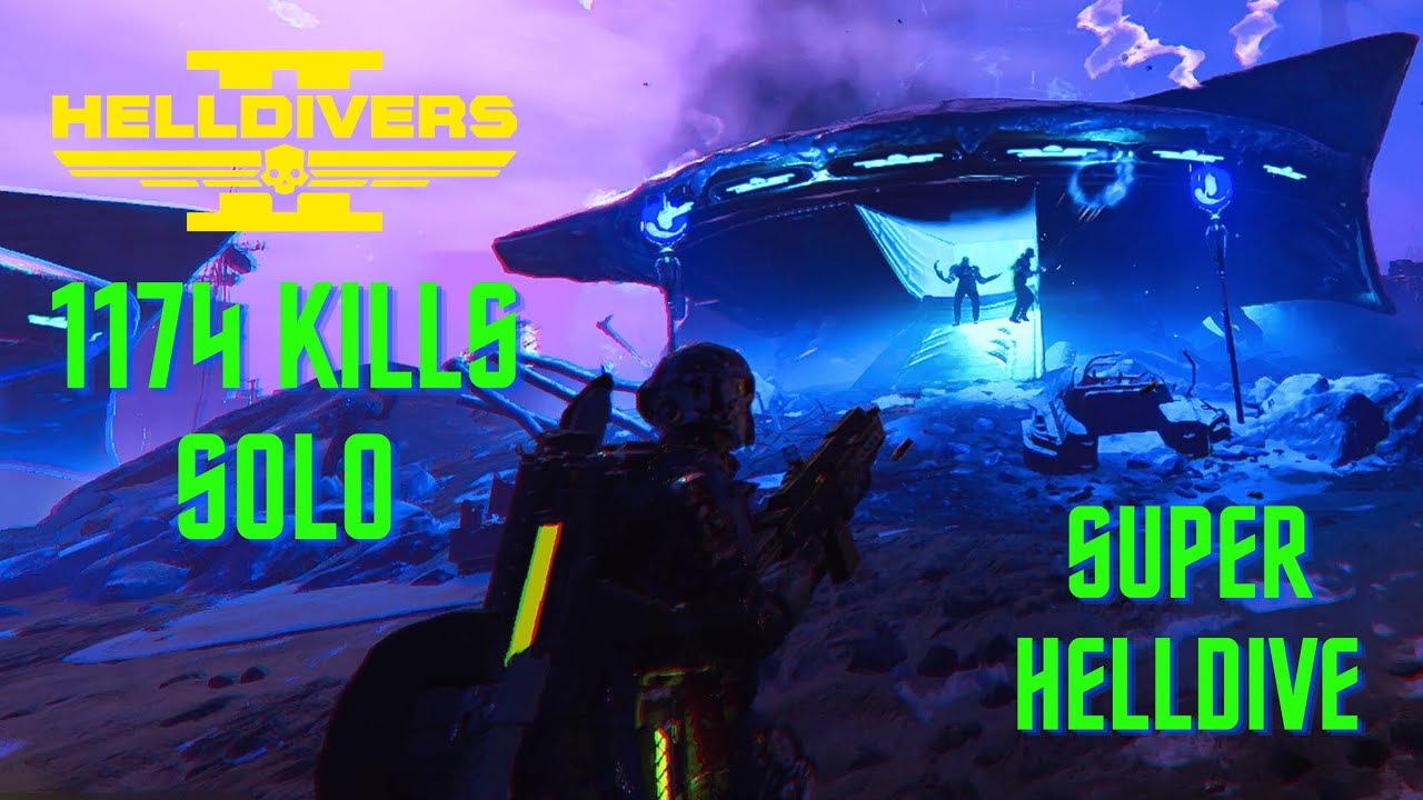 Helldivers 2: Illuminate Solo Deathless - HMG Build (Super Helldive / Full Clear) - YouTube
