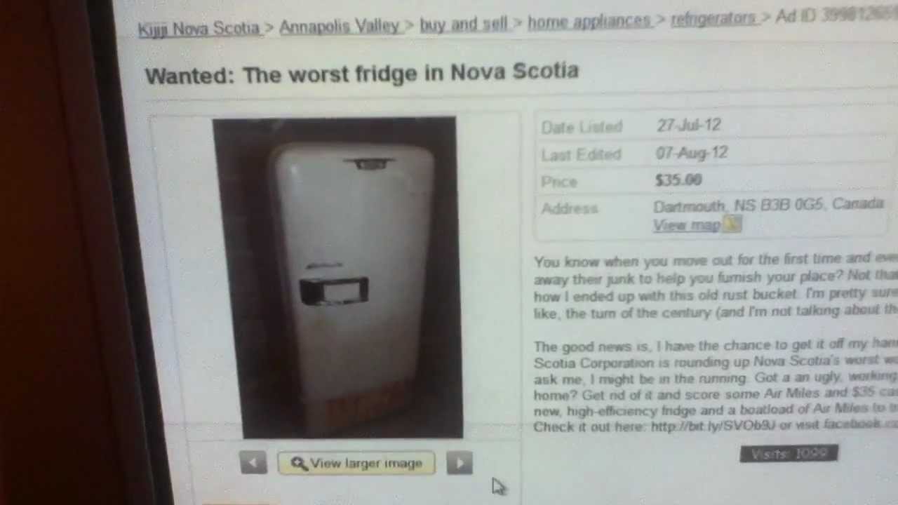The Worst Fridge In Nova Scotia. - YouTube