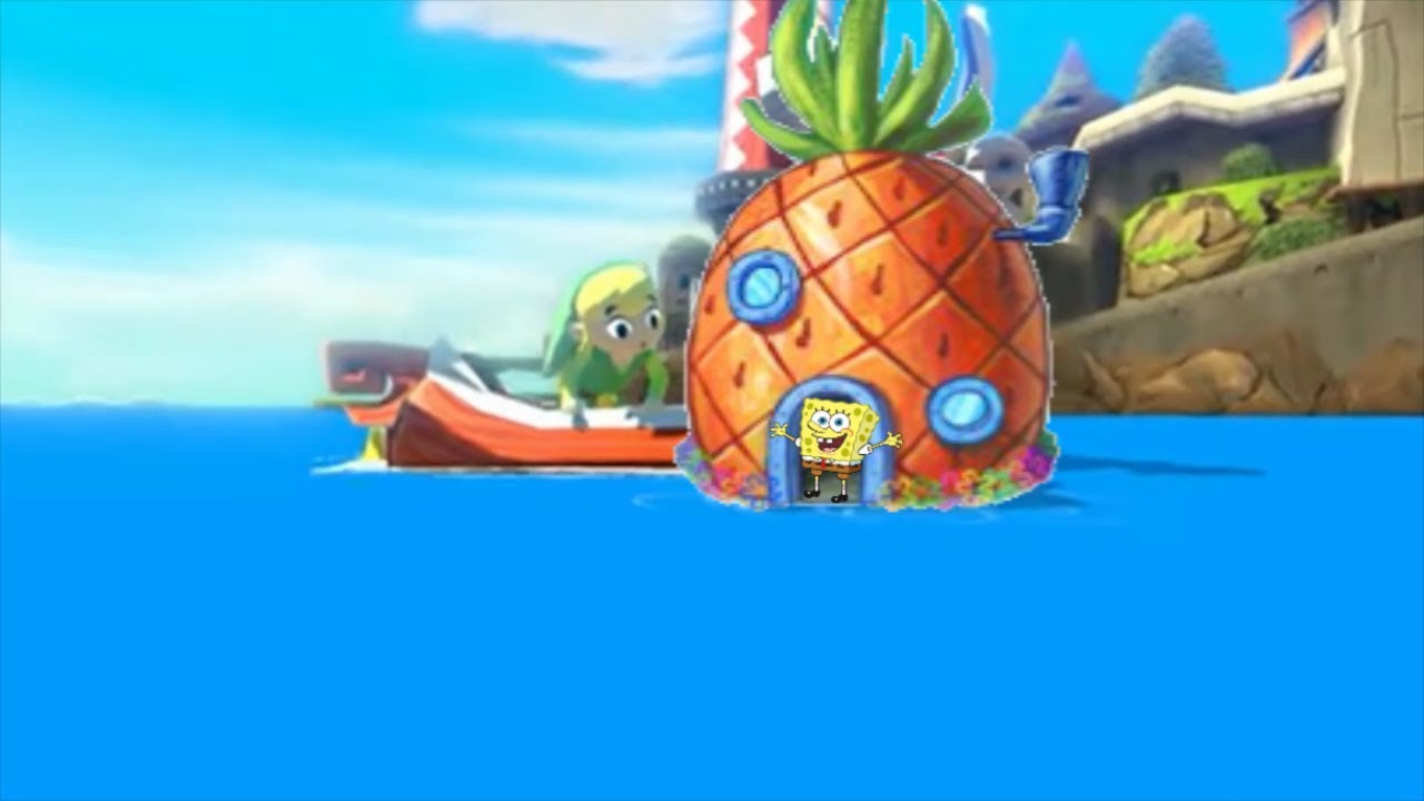 Toon Link Meets Spongebob - YouTube