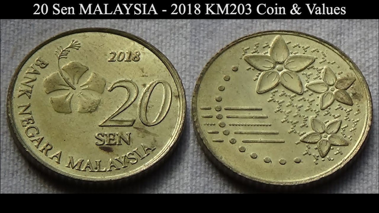 20 Sen MALAYSIA - 2018 KM203 Coin & Values - YouTube