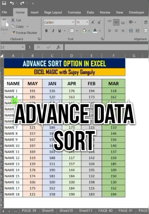 ADVANCED DATA SORTING IN EXCEL!! EXCEL MAGIC!! - YouTube