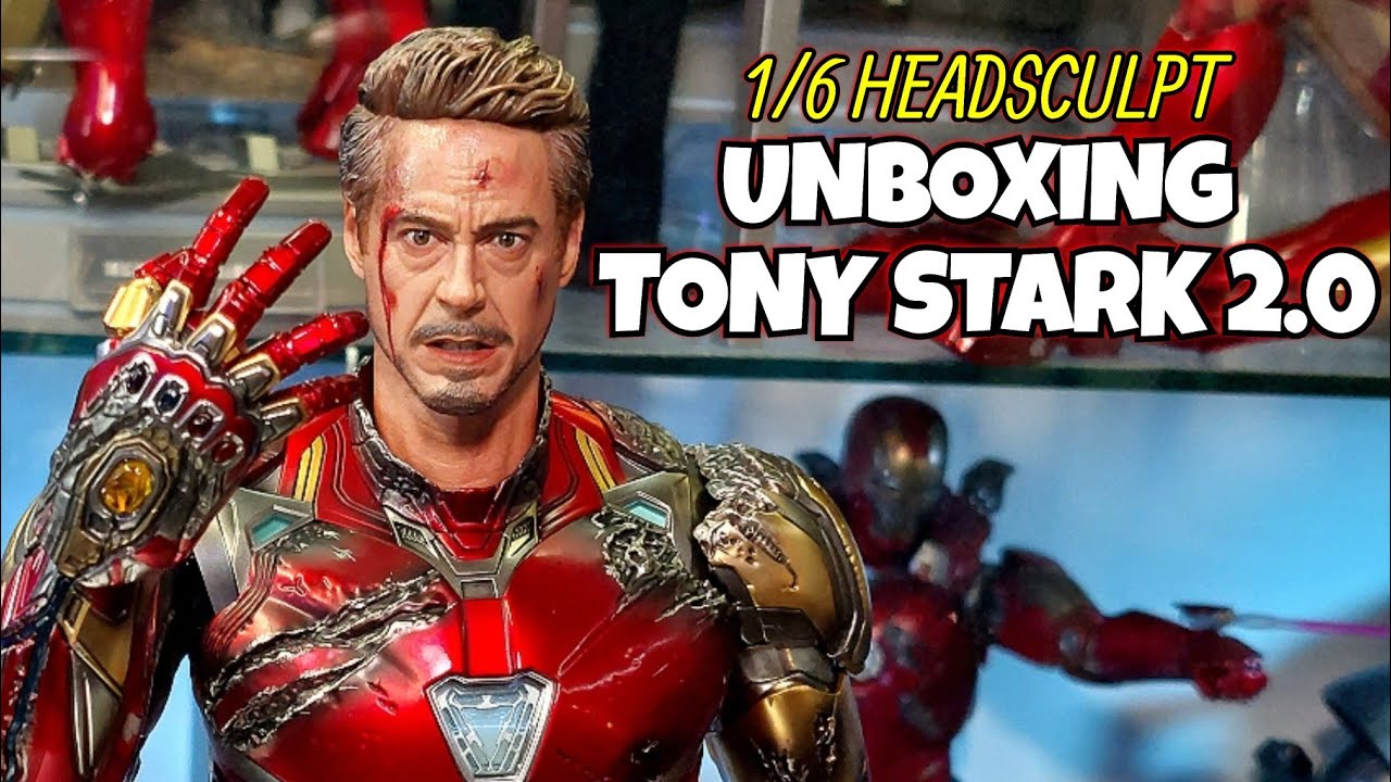 1/6 TONY STARK 2.0 BATTLE DAMAGE HEAD BY MAXNUT STUDIO - YouTube
