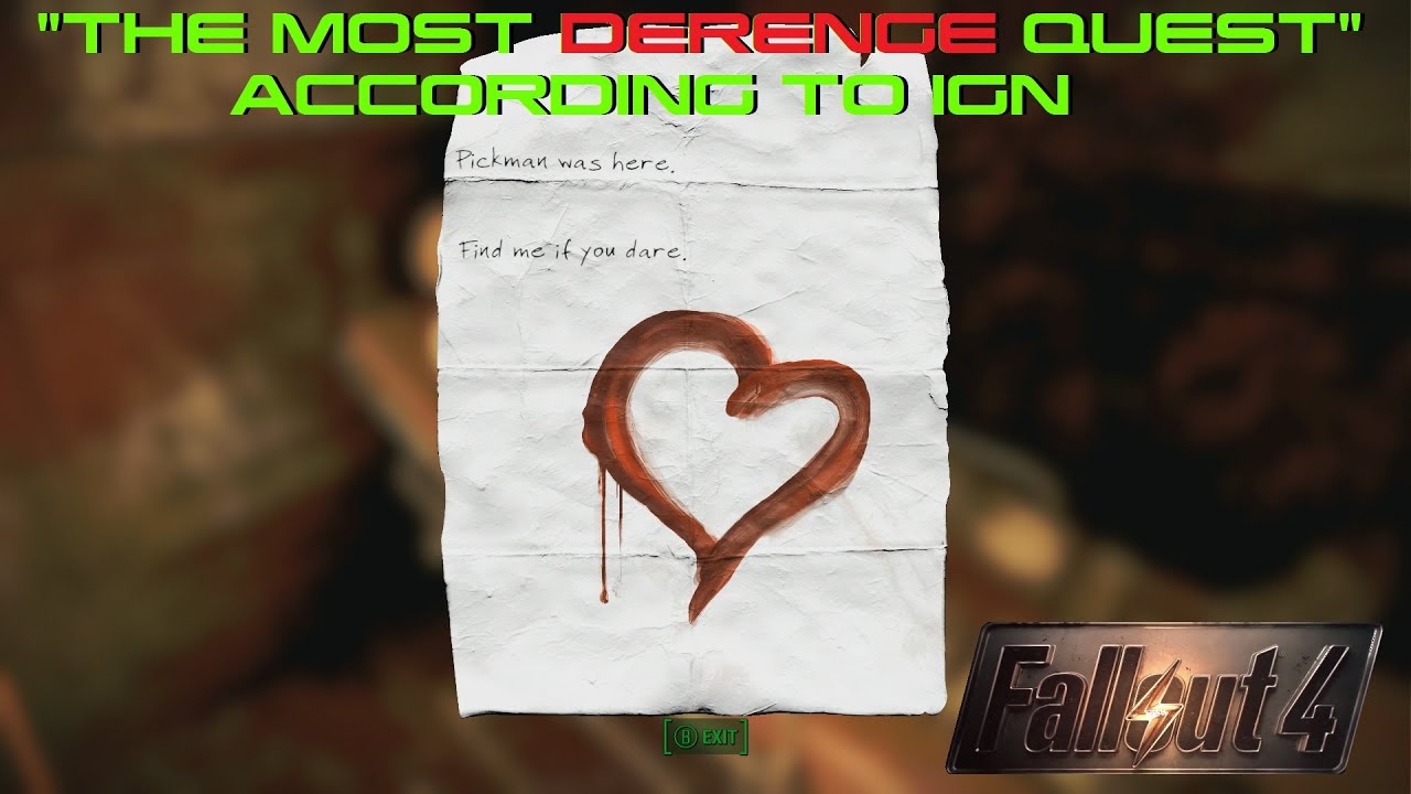 The most derange quest according to IGN - Pickman's Gift (Pickman ...