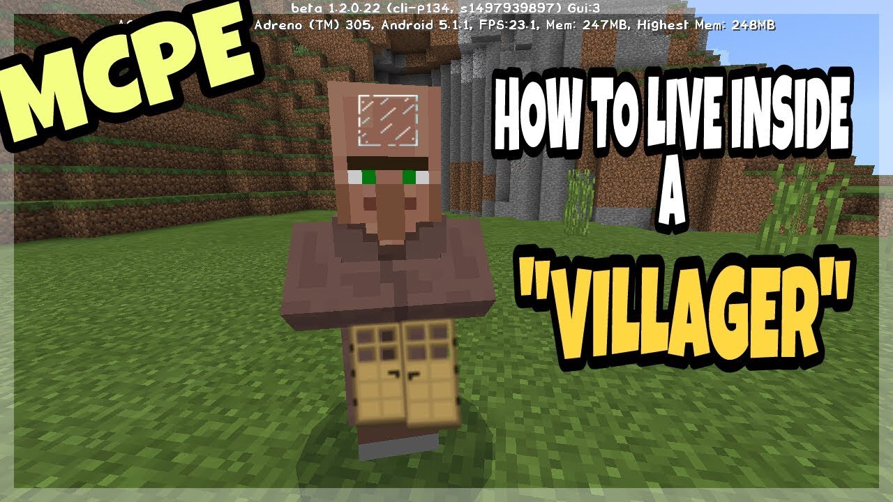 How To Live Inside Of A Villager - Minecraft Pocket Edition - YouTube