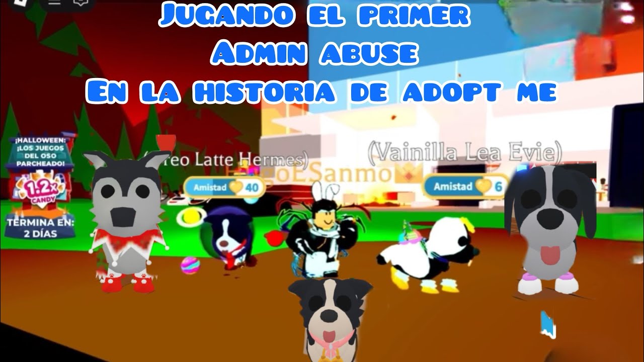 Jugando el primer admin abuse de adopt me. - YouTube