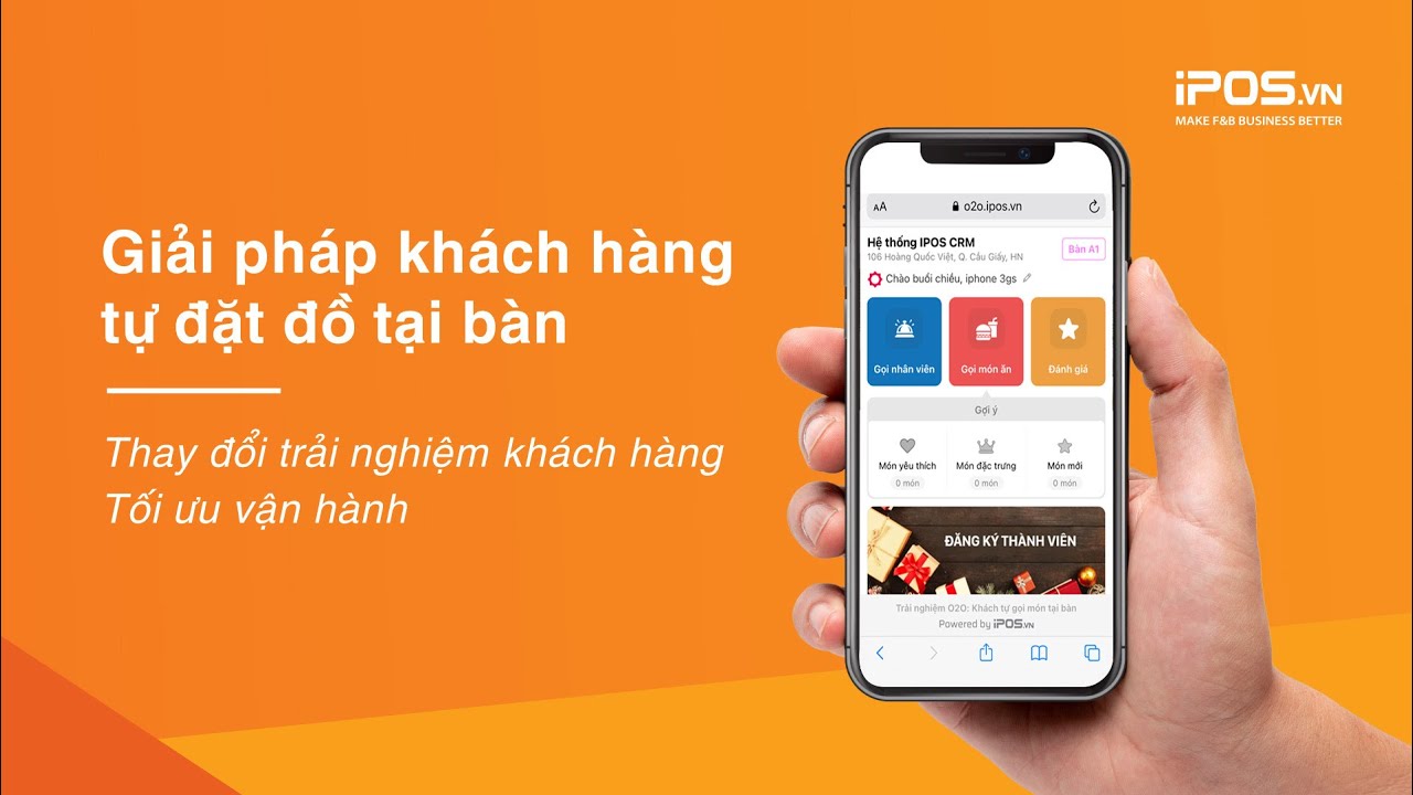 iPOS O2O: Giải pháp khách hàng tự đặt đồ tại bàn - YouTube