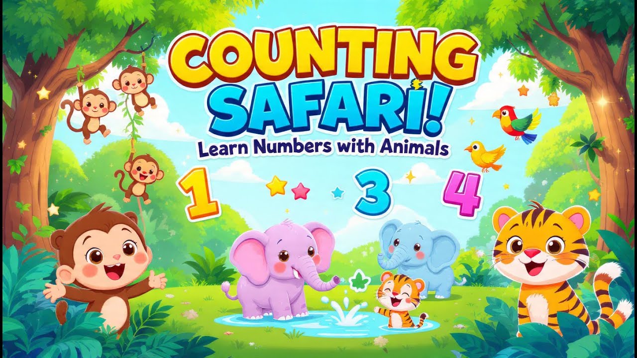 Counting Safari: Learn Numbers with Jungle Animals! | Fun Kids Learning ...