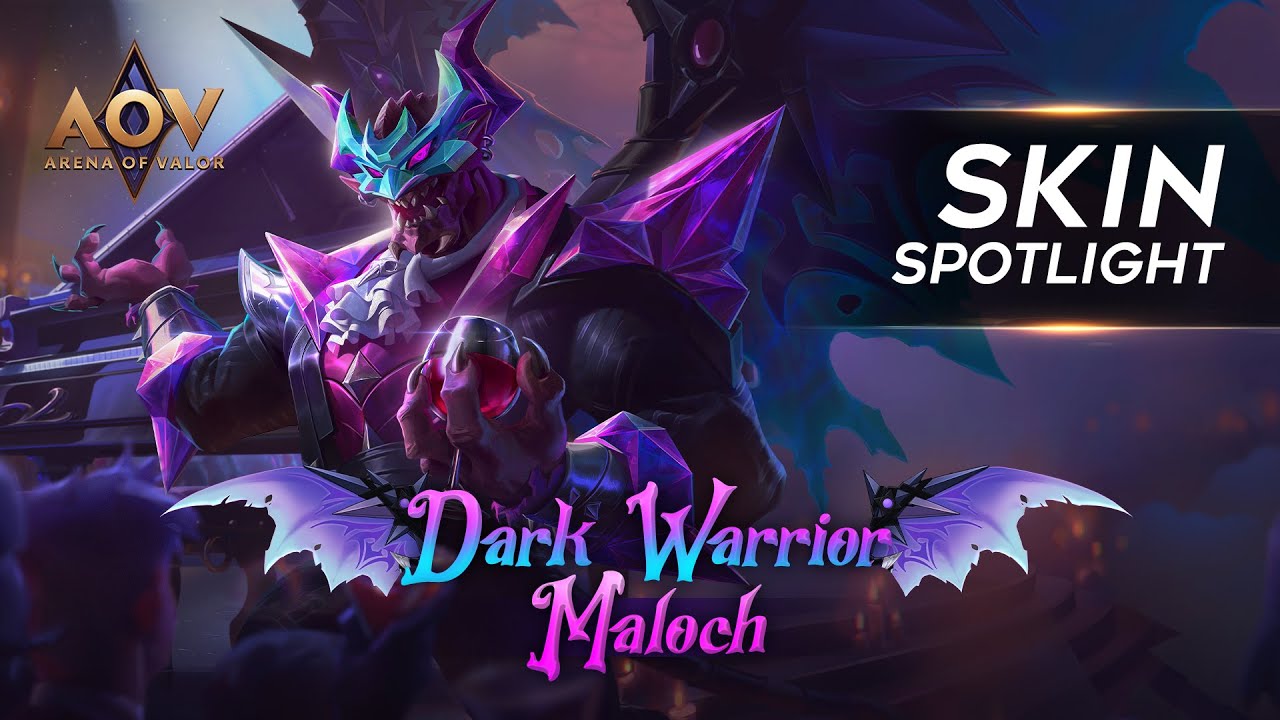 Maloch Dark Warrior Skin Spotlight - Garena AOV (Arena of Valor) - YouTube