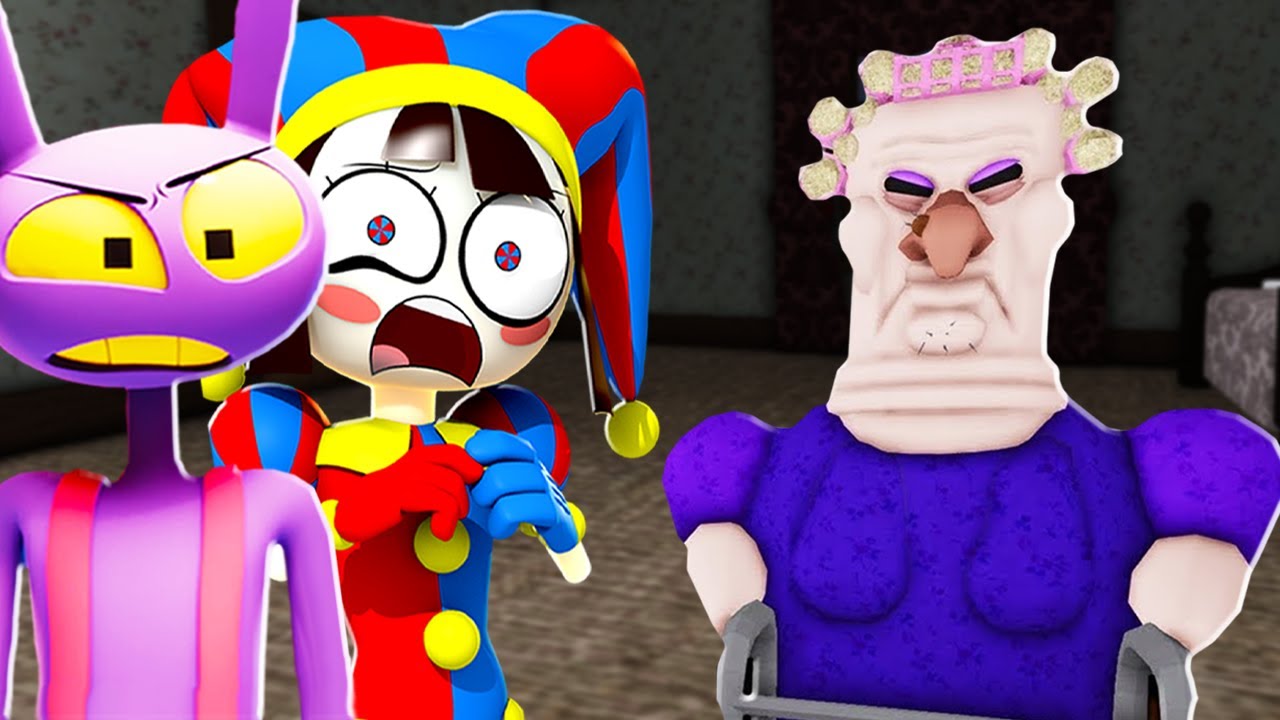 THE AMAZING DIGITAL CIRCUS JAX vs ESCAPE GRUMPY GRAN - YouTube