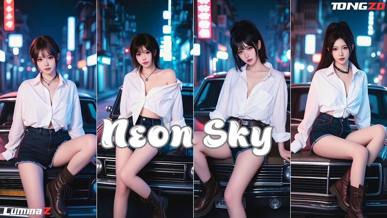 “NEON SKY”(English ver.) - LuminaZ [Music Lyrics Video] Virtual artist ...