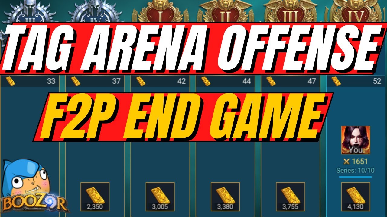 F2P END GAME TAG TEAM ARENA OFFENSE FIGHTS GOLD 4 PLAY THRU | Raid ...