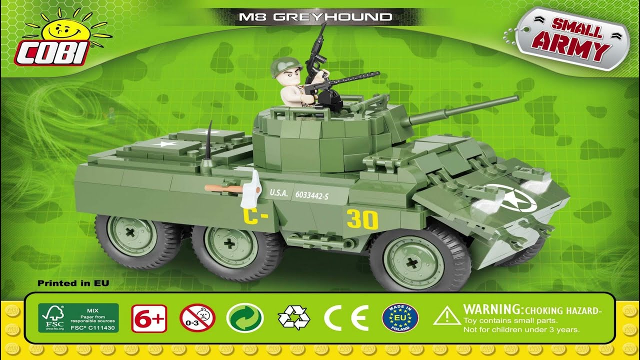 Cobi Instructions | Small Army / WW2 | 2497 | M8 Greyhound (American ...