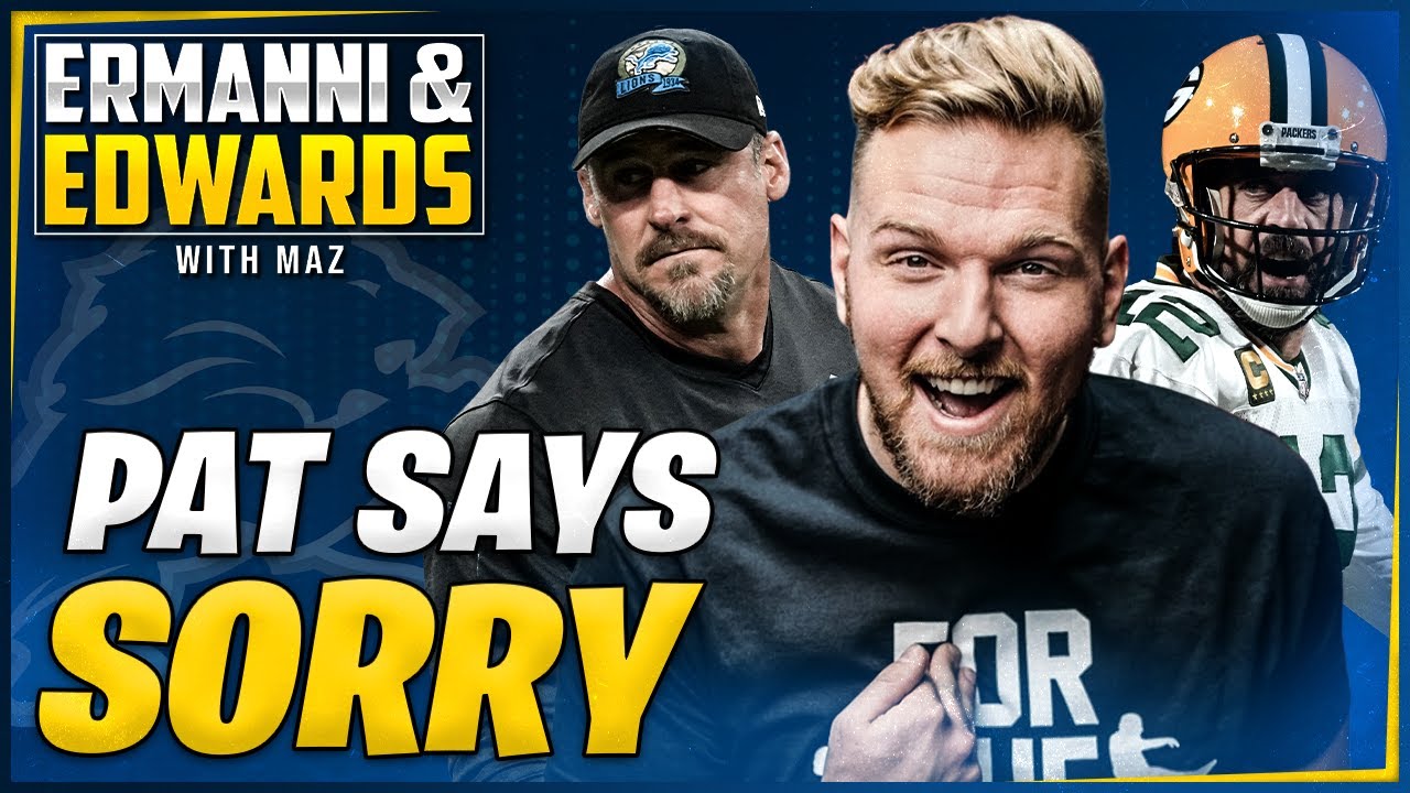 Pat McAfee APOLOGIZES to the Detroit Lions - YouTube