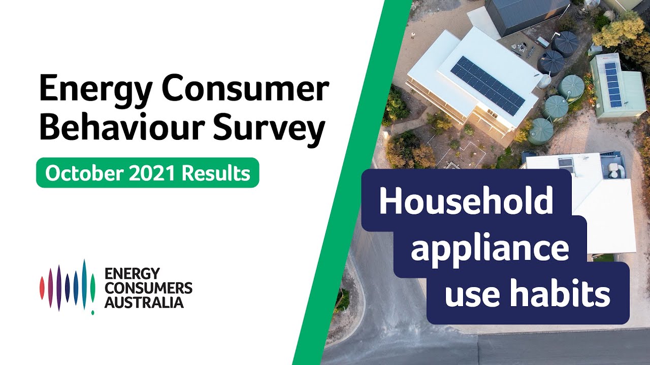 Household appliance use habits: Energy Consumer Behaviour Survey ...
