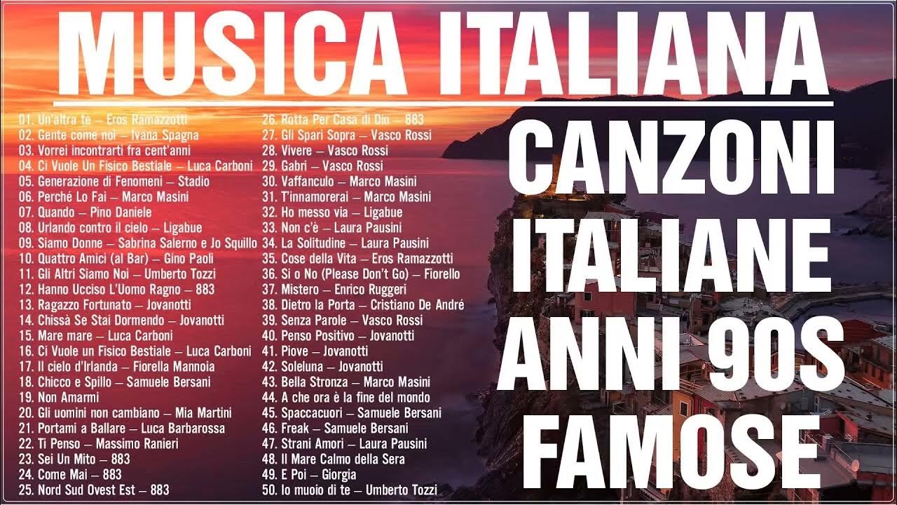50 Migliori Canzoni Italiane anni 90 Famose - Musica italiana anni 90 - I Grandi Successi di ...
